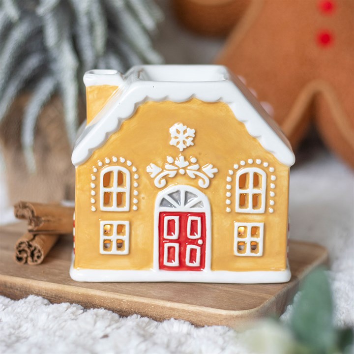 Candy Cane Gingerbread House Oil Burner and Wax Warmer – heyhappypuff