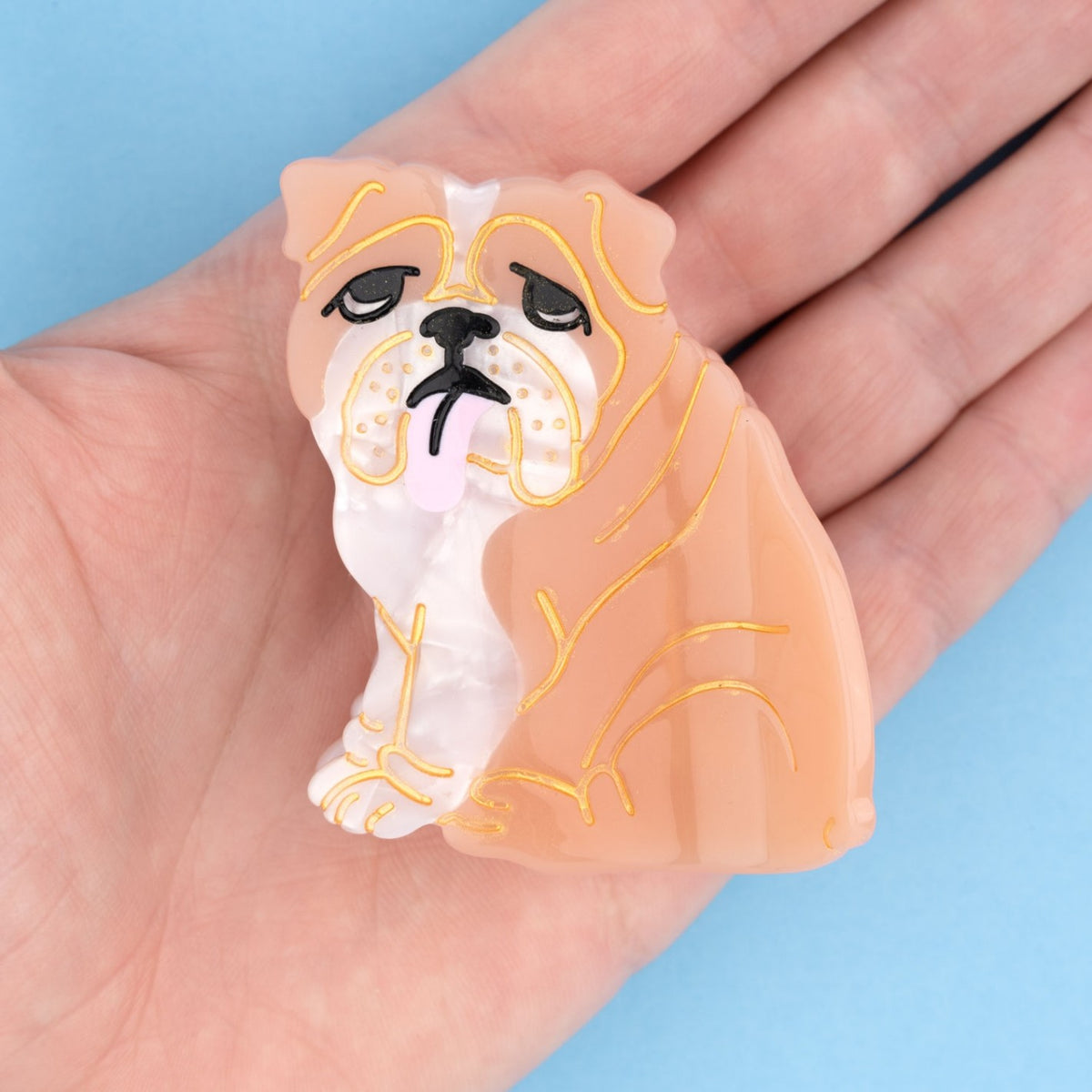 English Bulldog Hair Claw – heyhappypuff